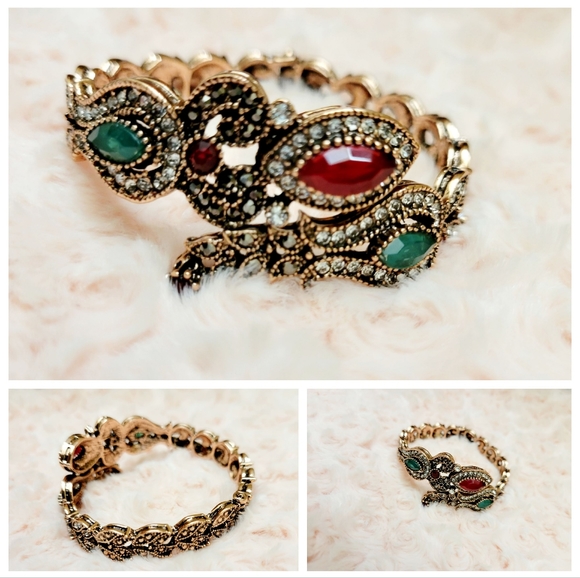 Jewelry | Vintage Banglesbracelets Emeralds Rubies | Poshmark